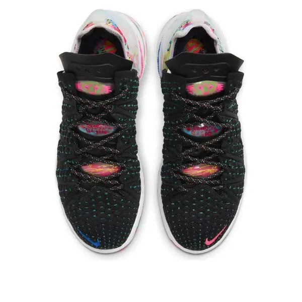 Nike Lebron 18 "james Gang" High Top Sneakers - Black/white/pink