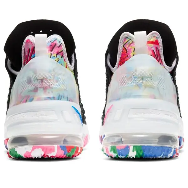 Nike Lebron 18 "james Gang" High Top Sneakers - Black/white/pink