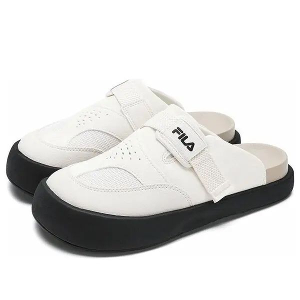 FILA Smila Slip-on Slipper - Black/white