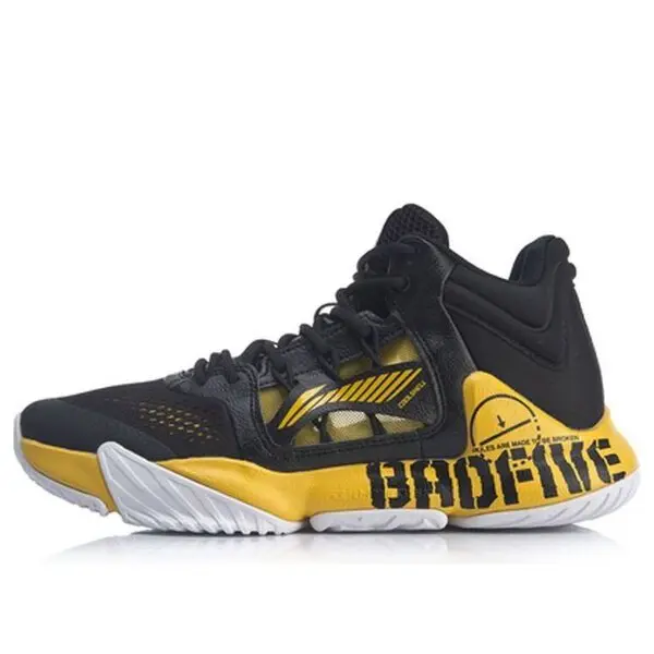 LI-NING Storm Mid Basketball Shoes - Black/yellow