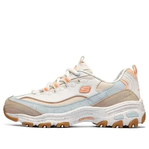 Sketchers D'lites "natural Multicolor" Lace-up Sneakers - Natural/multicolor