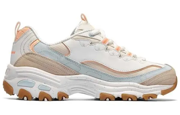 Sketchers D'lites "natural Multicolor" Lace-up Sneakers - Natural/multicolor