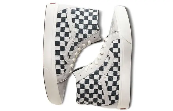 VANS Sk8-hi Reissue Lx Comfycush Hairy Suede Checkerboard High Top Sneakers