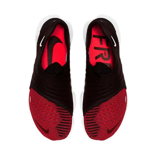 Nike Free Rn Flyknit 3.0 Low Top Sneakers - Black/red