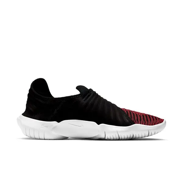 Nike Free Rn Flyknit 3.0 Low Top Sneakers - Black/red