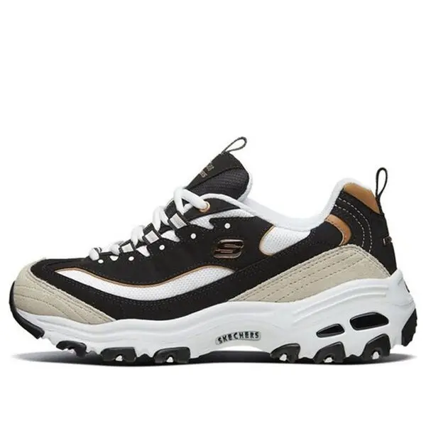 Sketchers D'lites 1.0 Low-top Athletic Sneakers - Black/gold