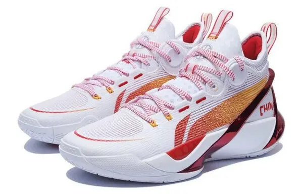 LI-NING Sonic 10 Ultra Mid 'china Home Jersey' Sneakers - White/red