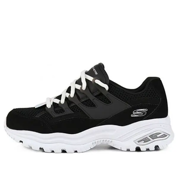 Sketchers D'lites Low Top Lace-up Sneakers - Black