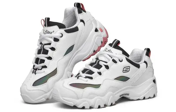 Sketchers D'lites 2.0 Athletic Sneakers - White/black