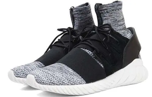 Adidas Tubular Doom Primeknit "grey Black" High Top Sneakers - Core Black/tech Ink