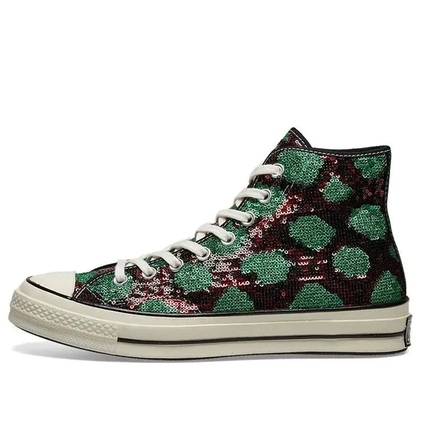 CONVERSE Chuck 70 High Top Sequin Sneakers - Red