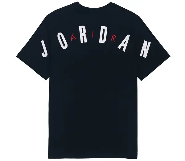 JORDAN Alphabet Flying Logo Printing Round Neck Casual Short Sleeve Black - Default Color