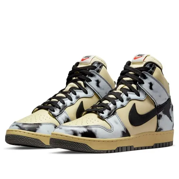 Nike Dunk High 1985 "black Acid Wash - Lemon Drop/black/saturn