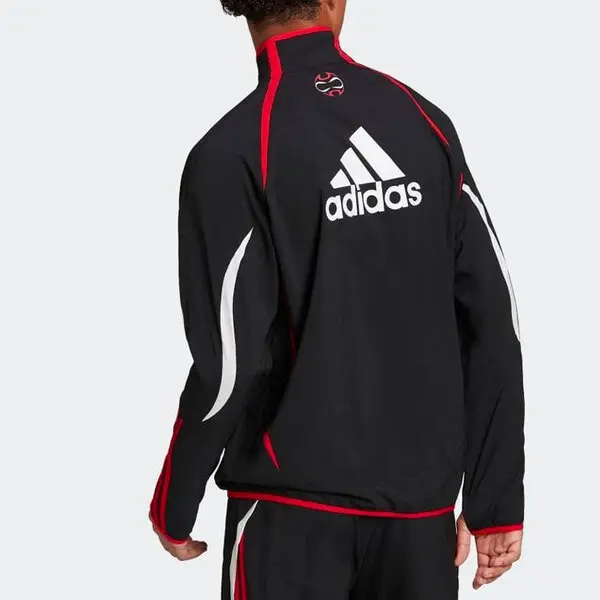 Adidas Manchester United Logo Stand Collar Zip Up Track Jacket