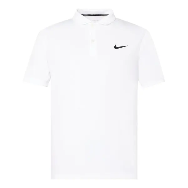 Nike Court Dri-fit Team Tennis Casual Sports Short Sleeve Polo Shirt - White