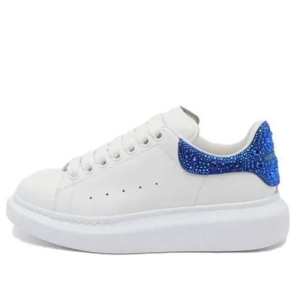 Alexander McQueen Oversized Glitter Sneaker - White/blue