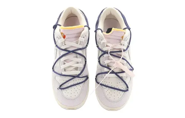 Nike X Off-white Dunk Low 'lot 18 Of 50' Sneakers - Gray/white