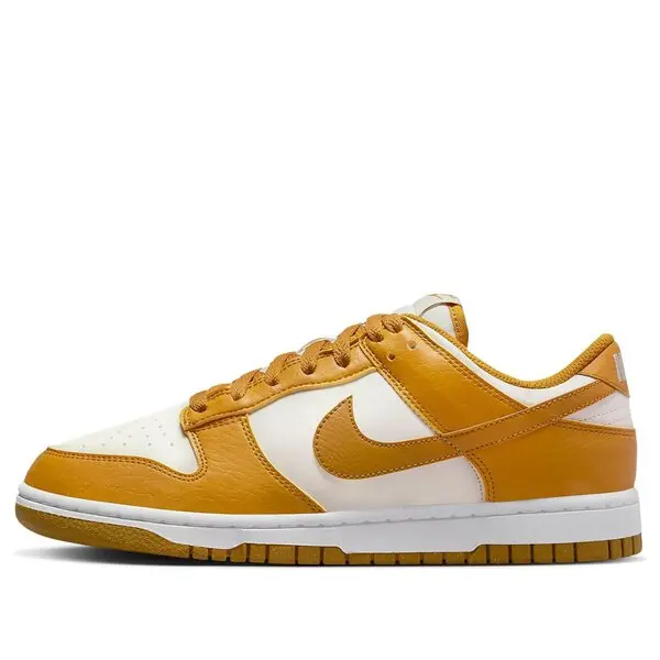 Nike Dunk Low Next Nature Athletic Sneakers - Phantom/gold Suede-white-volt