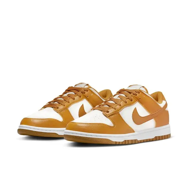 Nike Dunk Low Next Nature Athletic Sneakers - Phantom/gold Suede-white-volt