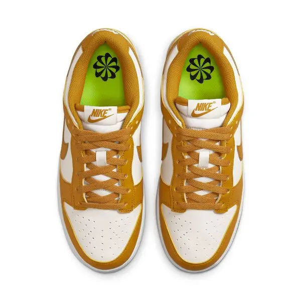 Nike Dunk Low Next Nature Athletic Sneakers - Phantom/gold Suede-white-volt