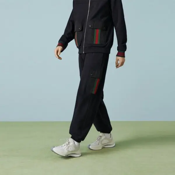 Gucci Cotton Jersey Jogging Pant With Web