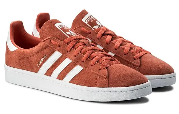 Adidas Campus Low Top Sneakers - Orange/white