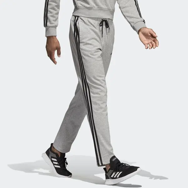 Adidas Printing Knit Drawstring Sports Pants Gray