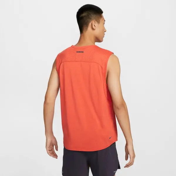 Nike Solar Chase Dri-fit Sleeveless Running Top - Orange