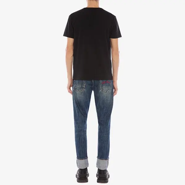 Alexander McQueen Short Sleeve Knit With Logo Detail