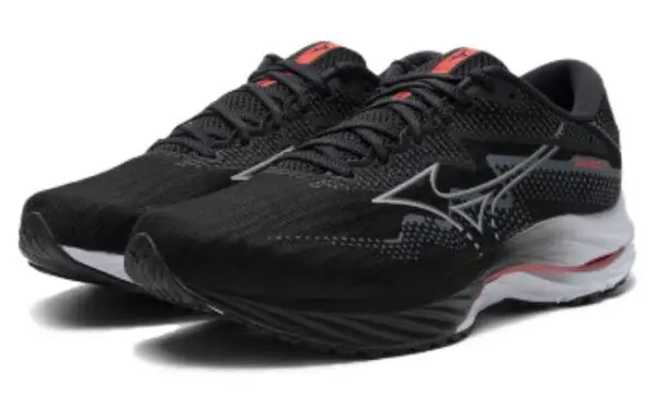 Mizuno Wave Rider 27 Sneakers - Black/white/grey
