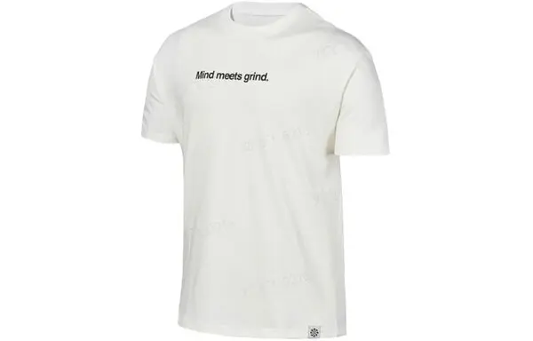 Nike Loose Pattern Printing Round Neck Casual Loose Short Sleeve Creamy White - Multi-color