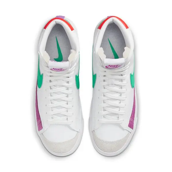 Nike Blazer Mid '77 High Top Sneakers - White/green/red