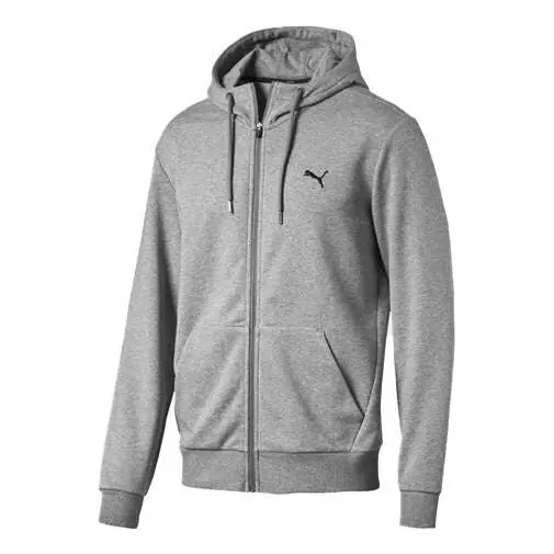 PUMA Casual Hooded Zipper Cardigan Jacket - Grey