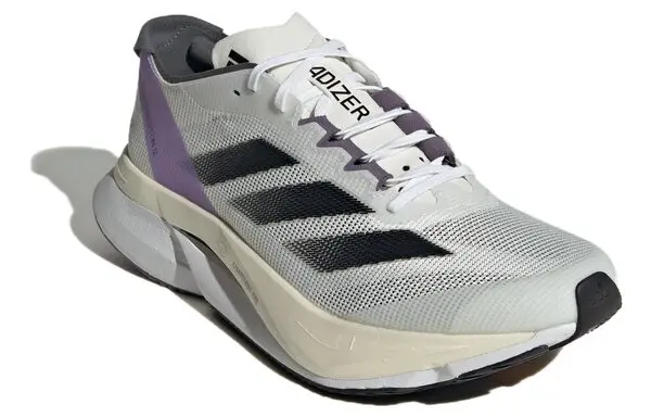 Adidas Adizero Boston 12 Running Sneakers - Cloud White/purple