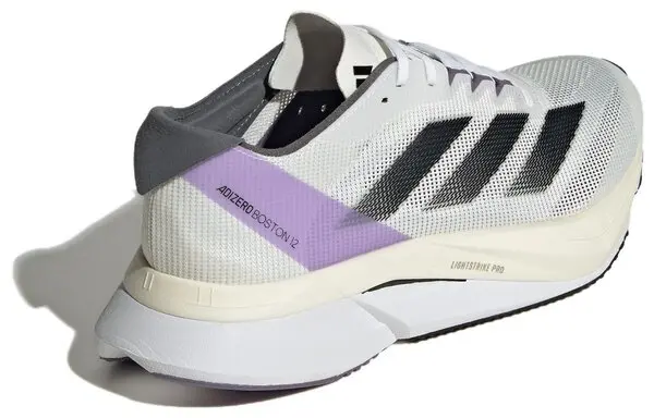 Adidas Adizero Boston 12 Running Sneakers - Cloud White/purple