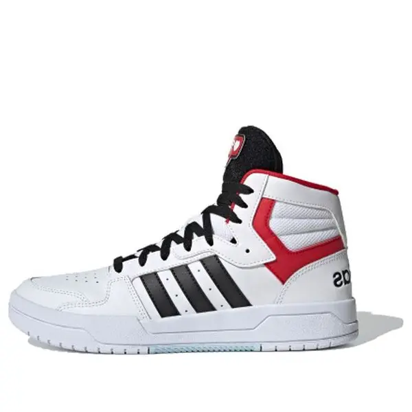 Adidas Entrap Mid High-top Sneakers - White/black/red