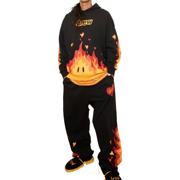 Drew House Fire Hoodie - Black/multi-color