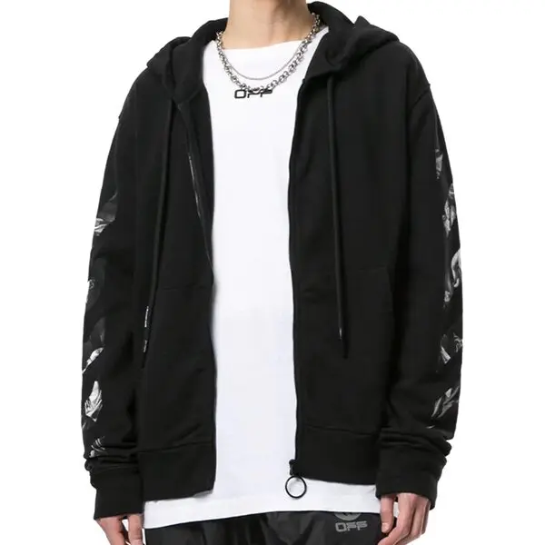 Off-White Caravaggio Square Slim Zip Hoodie /multicolor