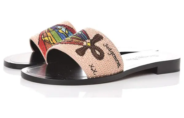 Dior Black Tarot Judgement Sandals