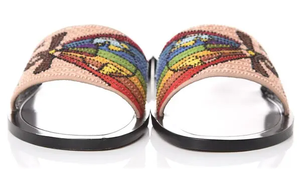 Dior Black Tarot Judgement Sandals
