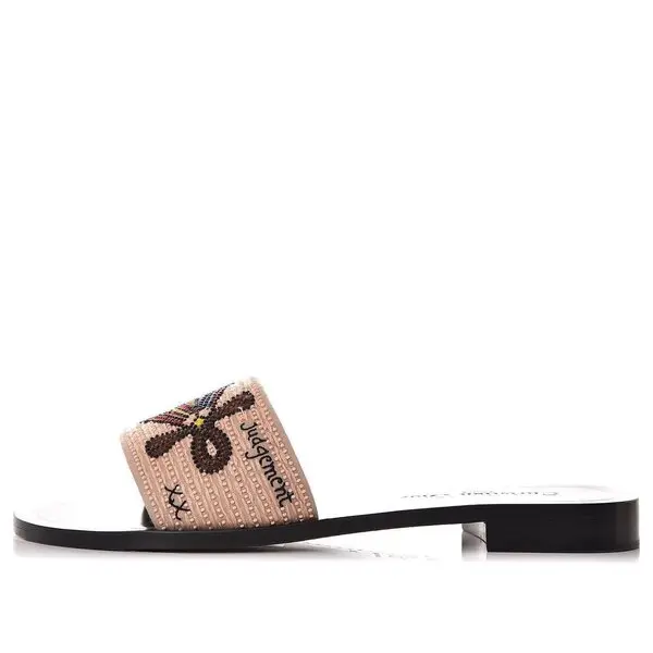 Dior Black Tarot Judgement Sandals - Cream