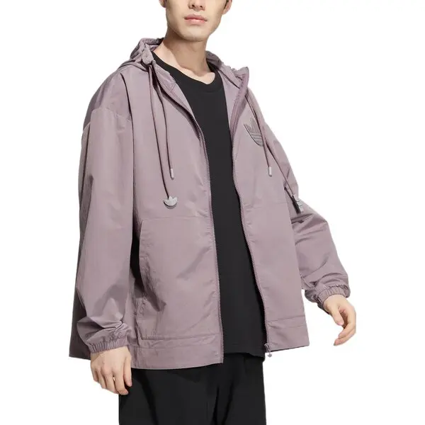 Adidas Originals Hooded Jacket With Drawstring And Back Logo