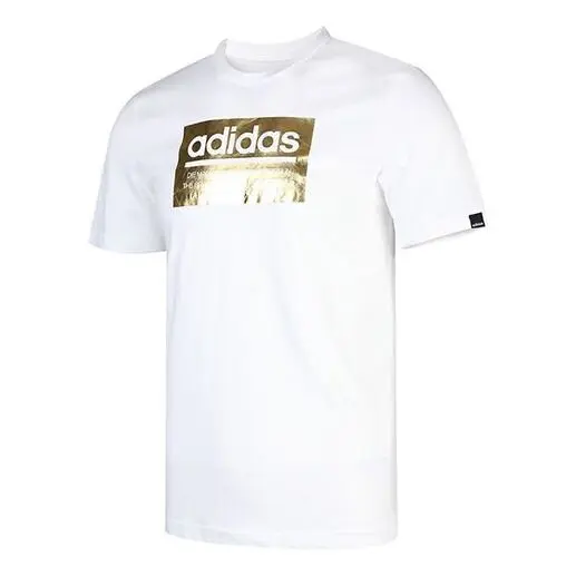Adidas M Foil Box T Printing Short Sleeve - White