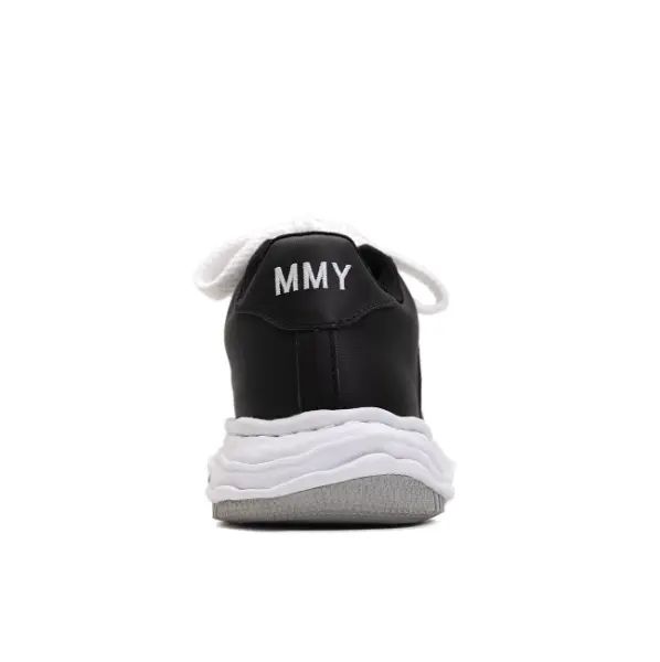 Mihara Yasuhiro Wayne Og Sole Leather Low-top Sneakers - White/black