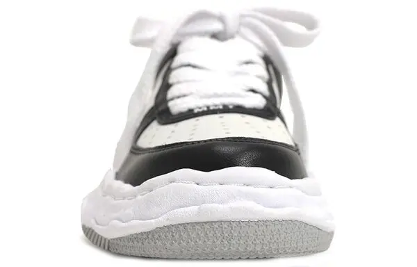 Mihara Yasuhiro Wayne Og Sole Leather Low-top Sneakers - White/black