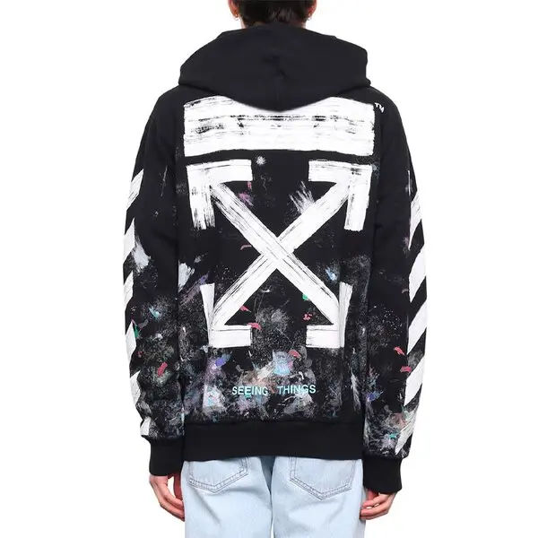 Off-White Graffiti Arrow Printing Full Zip Hoodie