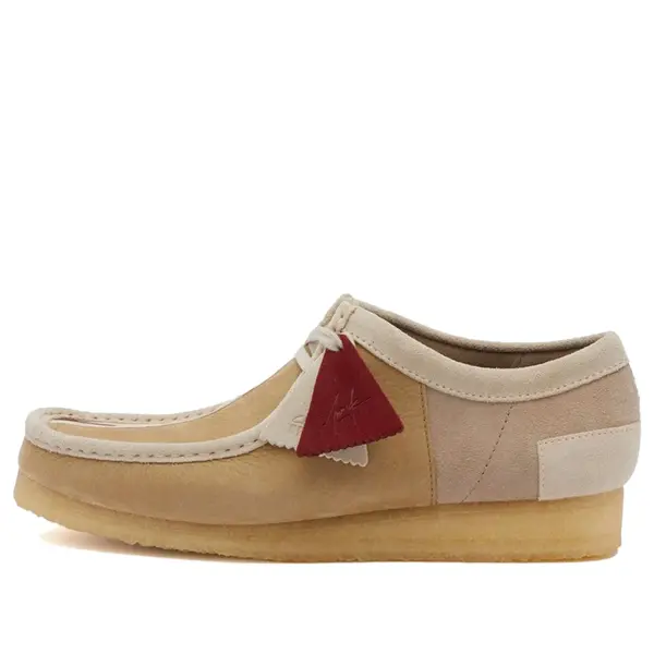 Clarks Wallabee "red Combi" Moccasin Shoes - Red/pink