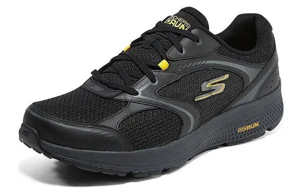 Sketchers Go Run Consistent Athletic Sneakers - Black/yellow
