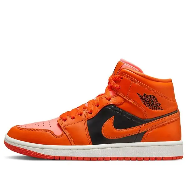 JORDAN 1 Mid Se 'rush Orange' Sneakers - Orange/black