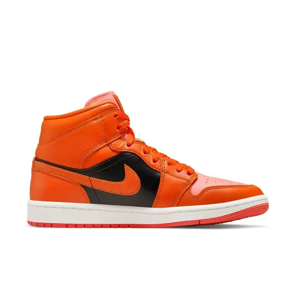 JORDAN 1 Mid Se 'rush Orange' Sneakers - Orange/black